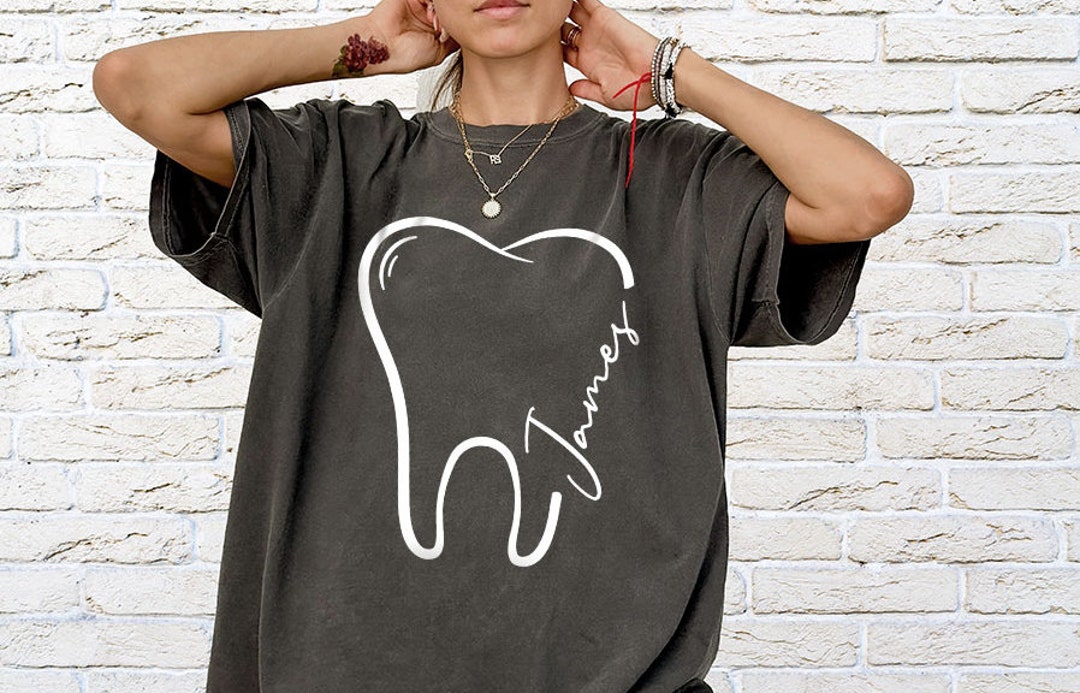 Custom Dental Shirt, Personalized Name Dentist Shirt, Dental Hygienist ...