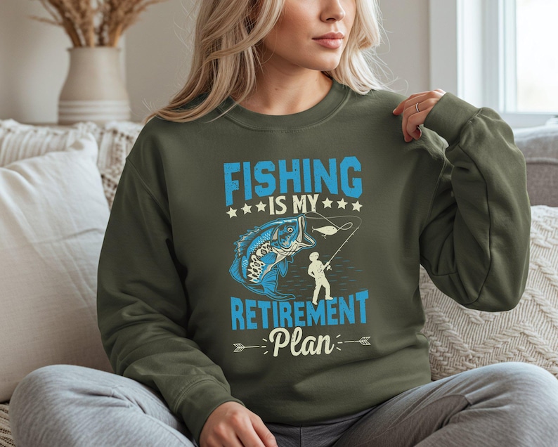 Fishing Retirement Plan Shirt, Humorous Fishing Graphic Unisex Shirt ...