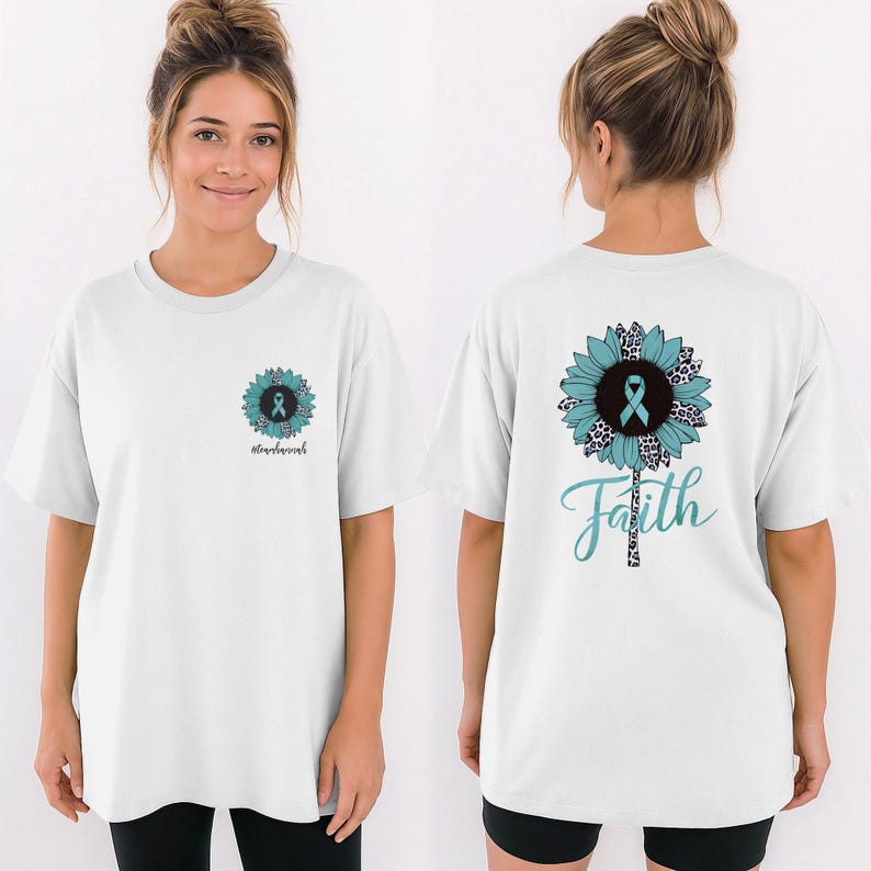 Personalized Cancer Support Tem Shirt, Personalized Sunflower Faith ...