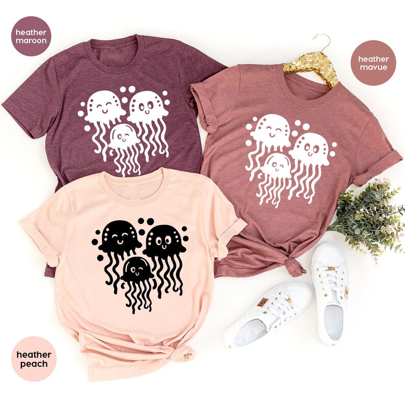 Cute Sea Ocean Creatures Graphic Tees for Women Marine Life - Etsy