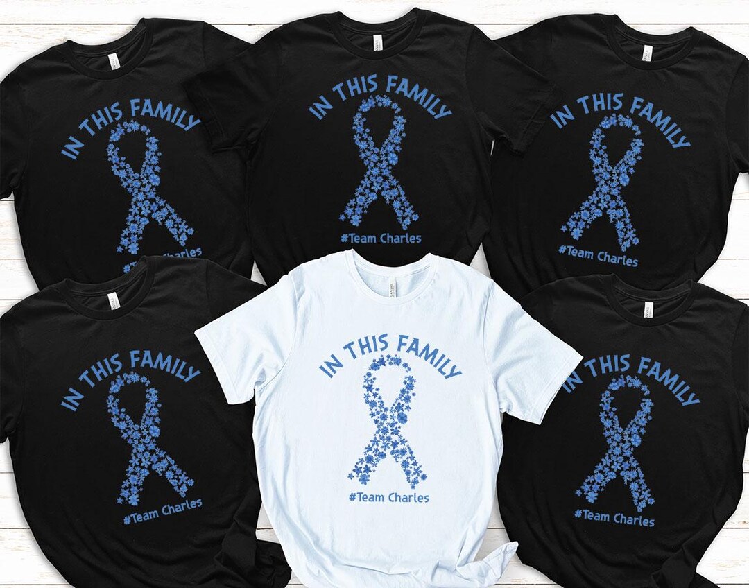Colon Cancer Warrior Shirt, Custom Team Name Cancer Support Shirt ...