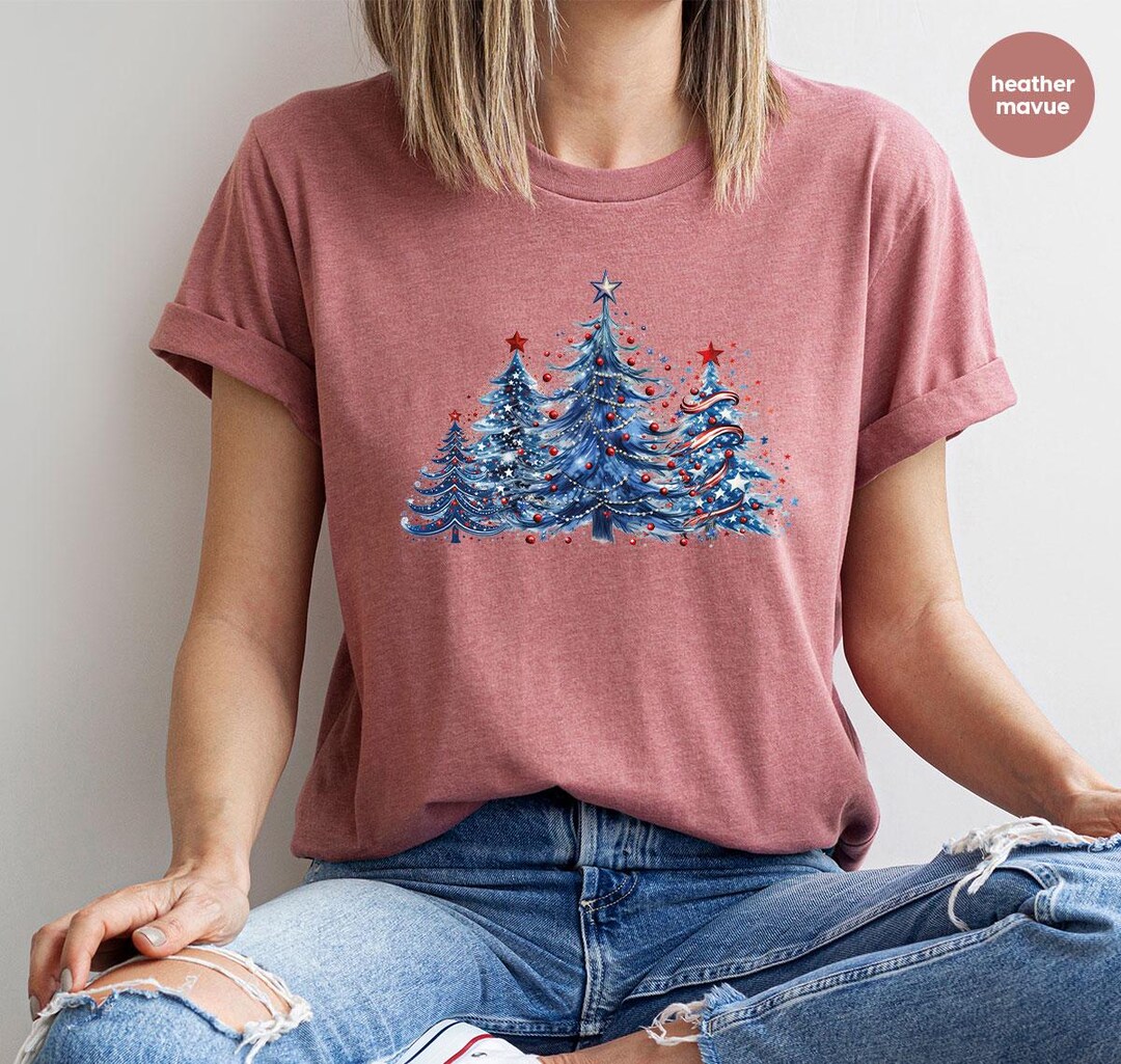 Christmas Tree Shirt, Happy Christmas Shirts, Merry Christmas T-shirt ...
