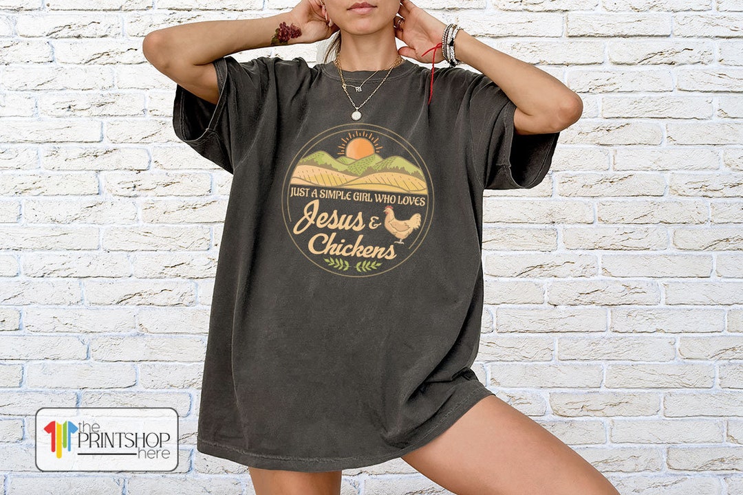 Jesus and Chickens T-shirt, Chicken Shirt, Gift for Chicken Owner ...