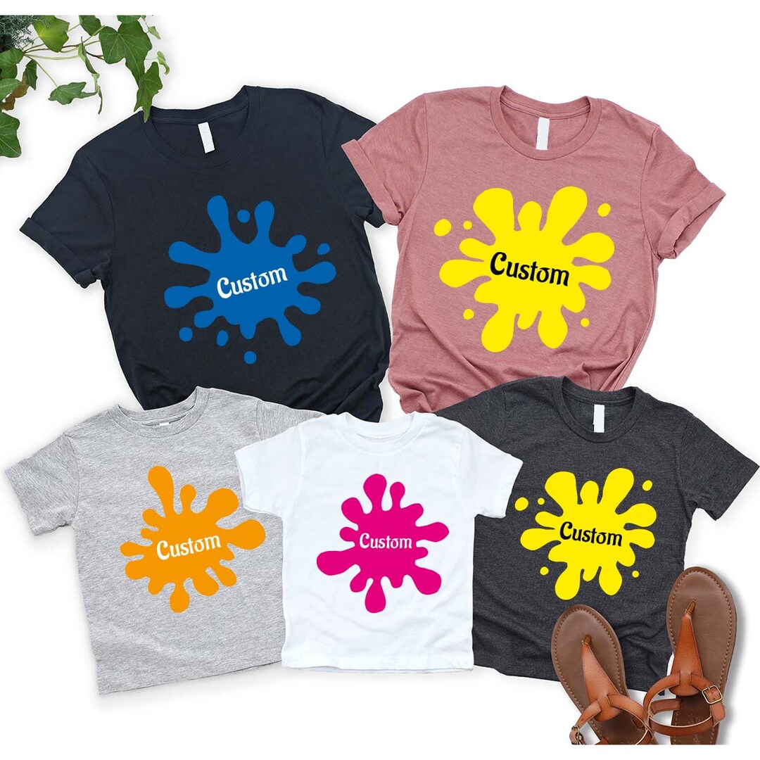 Custom Paint Splatter T-shirts, Personalized Gifts, Customizable Kids ...