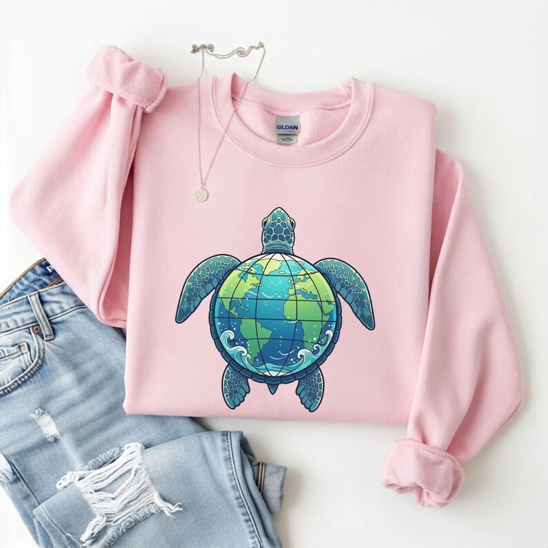 Sea Turtle Earth Kids Shirt, Ocean Conservation Baby Onesie, Earth Day ...