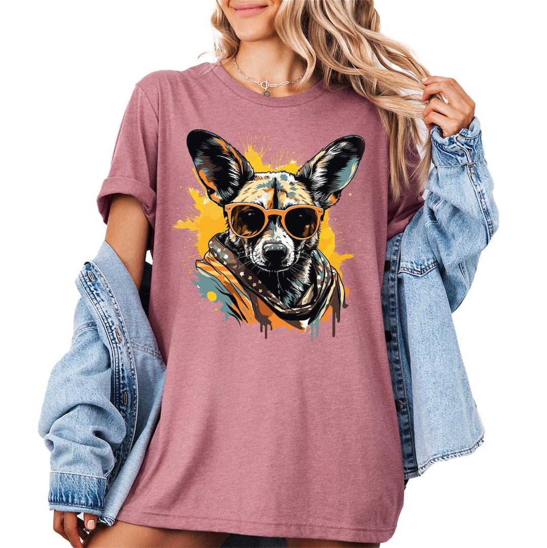 Cool Dog Shirt, Cool Pup Graphic Shirt, Dog With Sunglasses Shirt, Pet ...