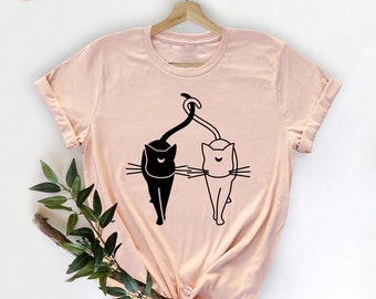 Cat Art T Shirt - Etsy