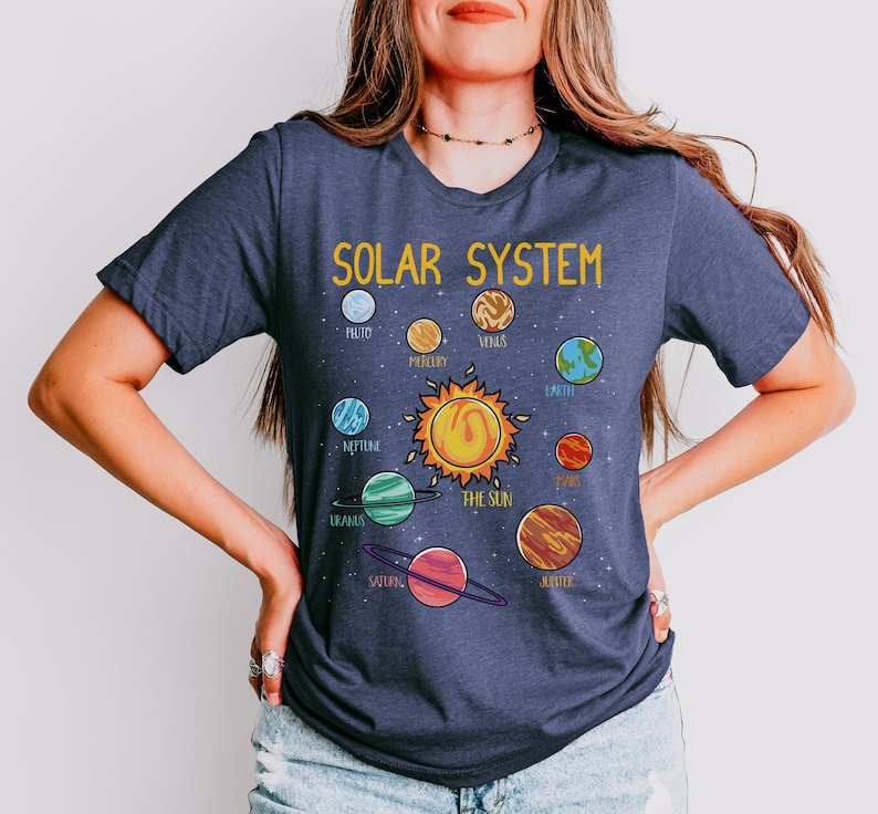 Solar System Shirt, Educational Space Lover Apparel, Astronomy ...