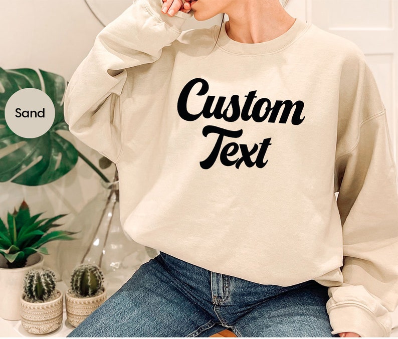 Personalized Crewneck Sweatshirt Custom Sweaters Customized - Etsy