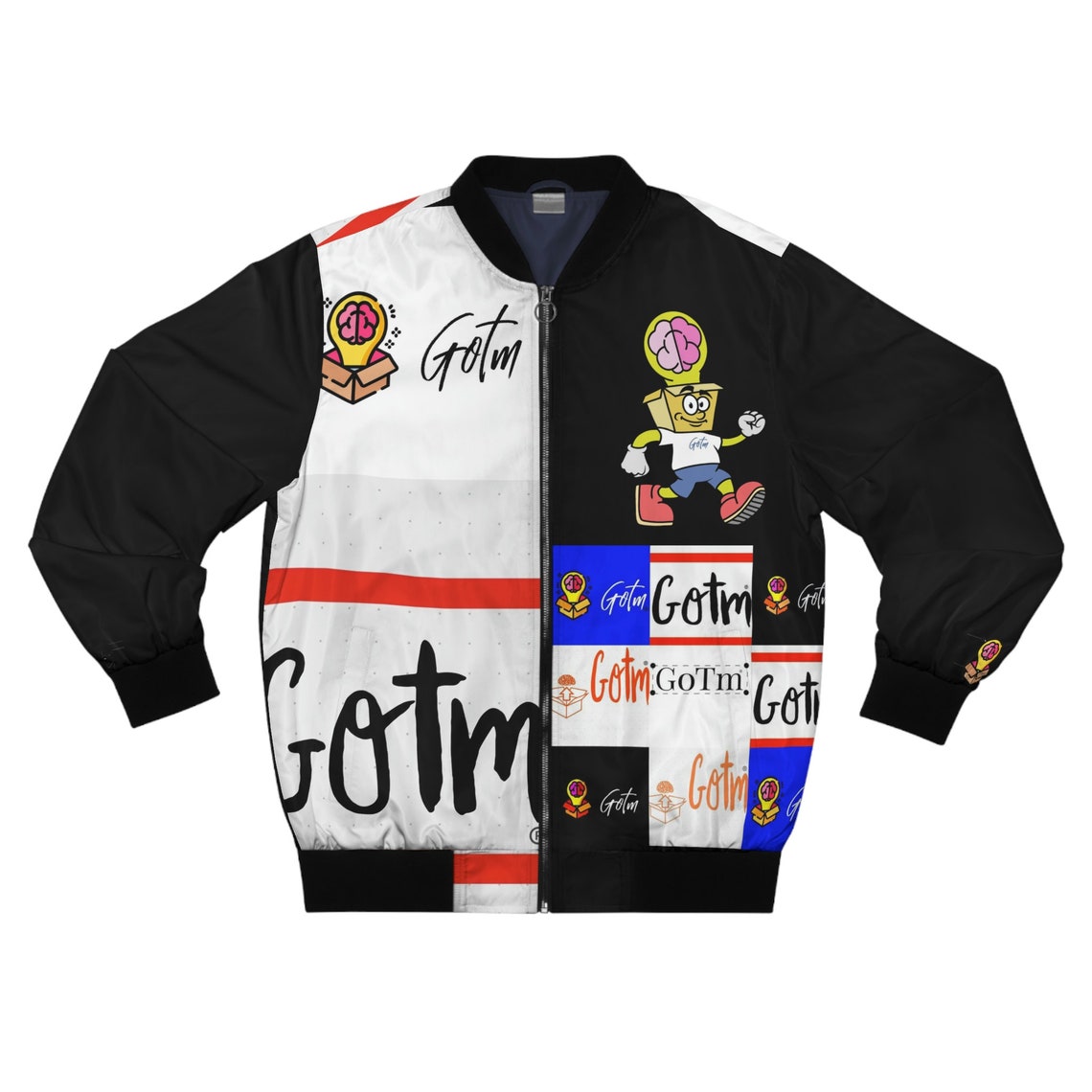Men's GOTM Multi Logo Bomber Jacket - Etsy