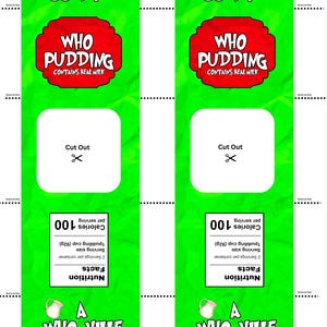 Grinchmas Who Pudding Holder Template (digital Download) - Etsy