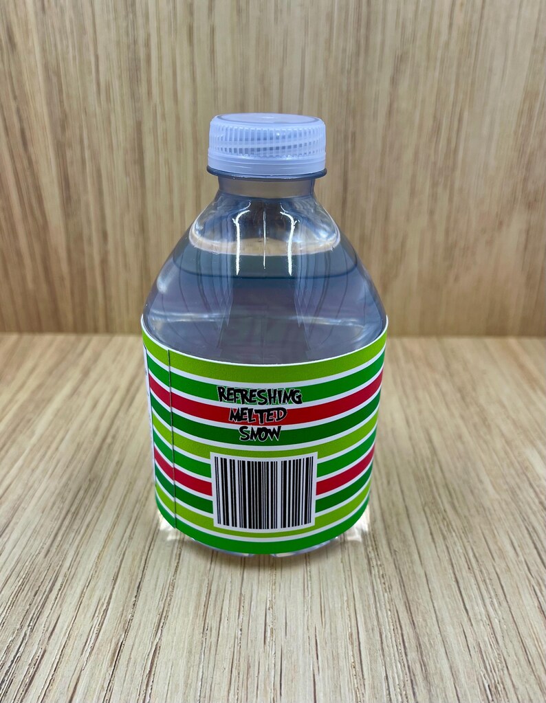Christmas WH2O Water Bottle Labels Grinchmas (digital Download) - Etsy