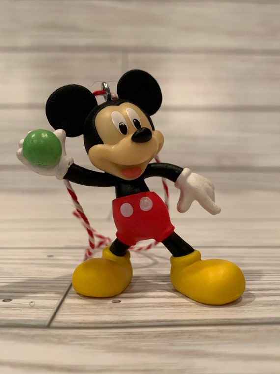 New Disney Mickey Mouse Throwing a Ball Holiday Ornament - Etsy UK
