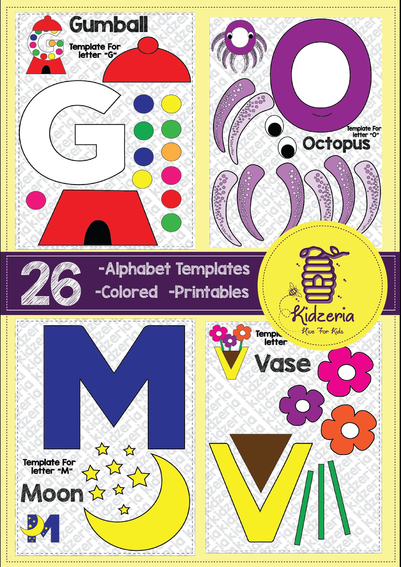 26 Alphabet Craft Template Kids craft Alphabet Craft | Etsy