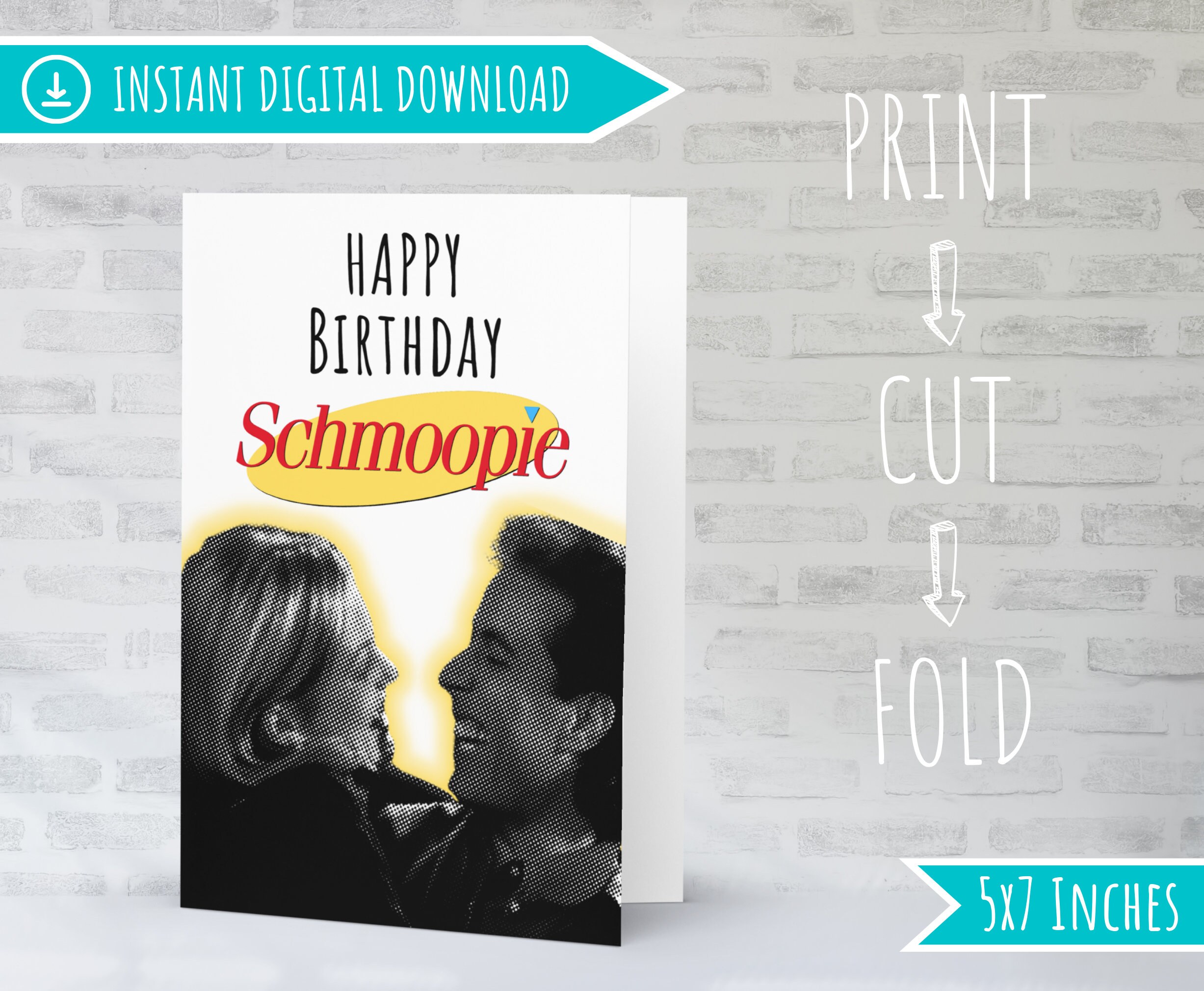 Seinfeld Birthday Card Printable Schmoopie Seinfeld Gift Funny Birthday ...