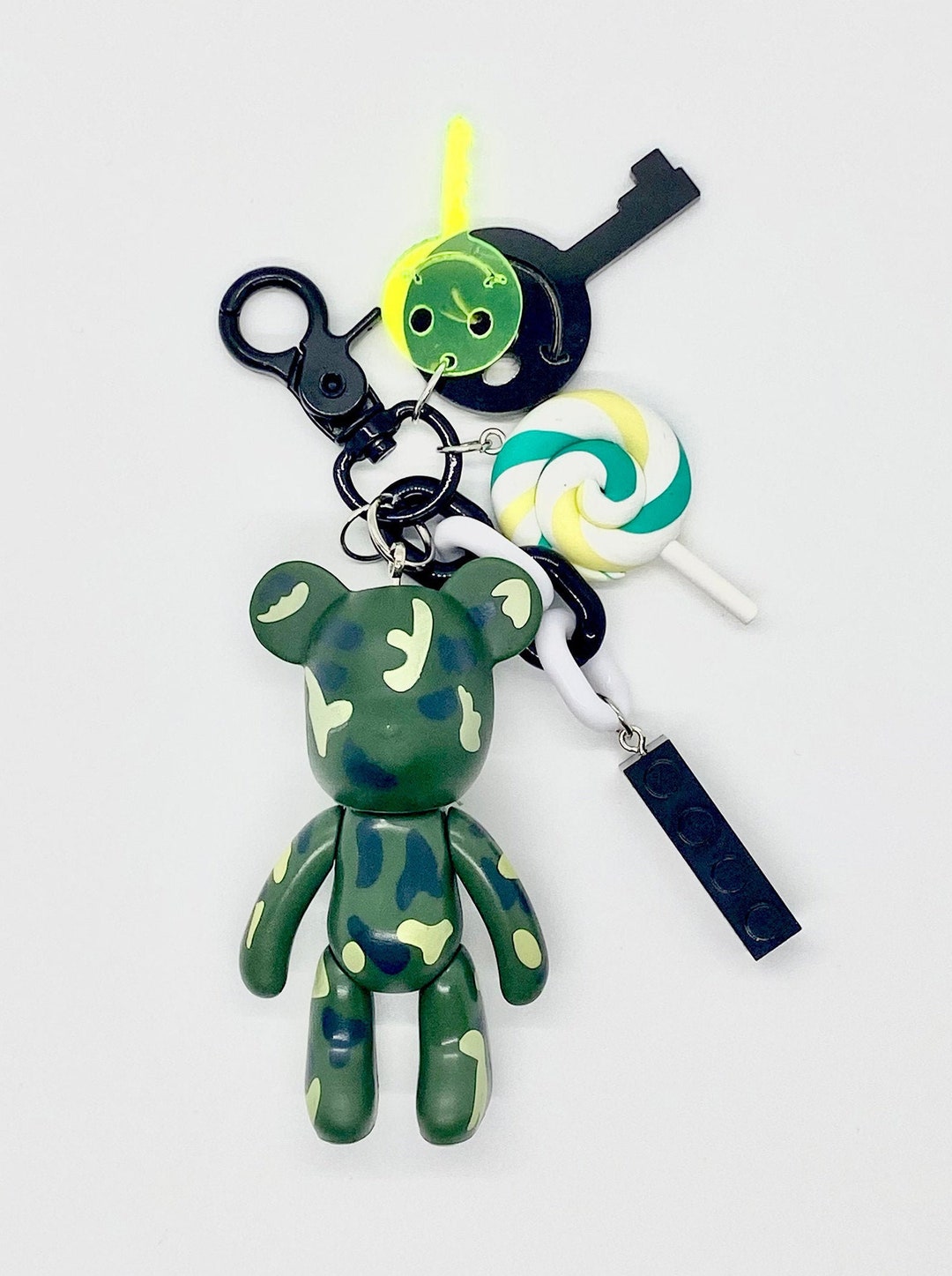 Camouflage 3 Popobe Bear Keychain Bag Charm Backpack - Etsy