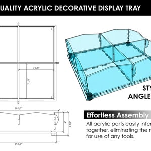Premium Clear Acrylic Tray With Dividing Compartments | Keepsake ...