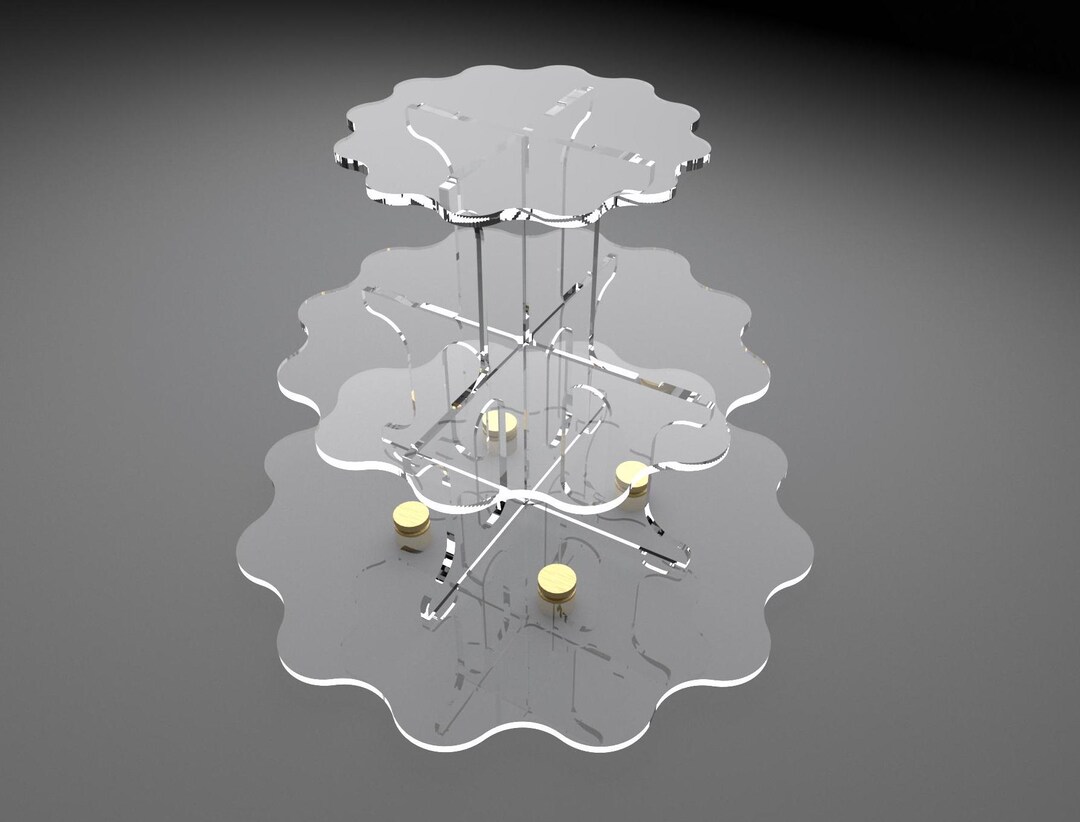 3-tier Acrylic Display Stand Tray Riser for Event Wedding Decoration ...