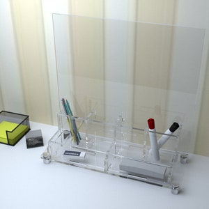 Acrylic Writing Board With Pen and Accessories Holder Dry Erase Board ...