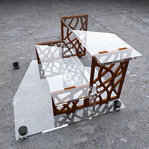 3-tier Premium Acrylic Display Stand With Custom Designed End Closures ...
