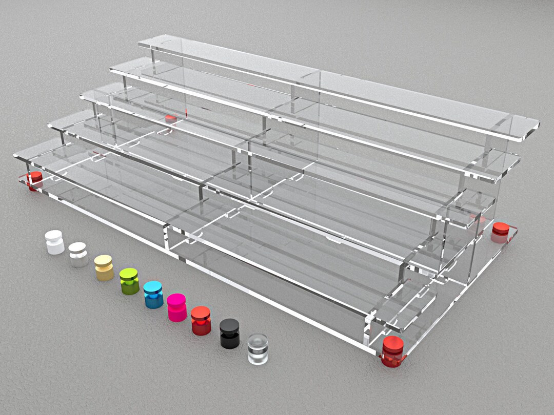 5-tier Luxury Acrylic Display Stand | Elegant Powder Room Essential ...
