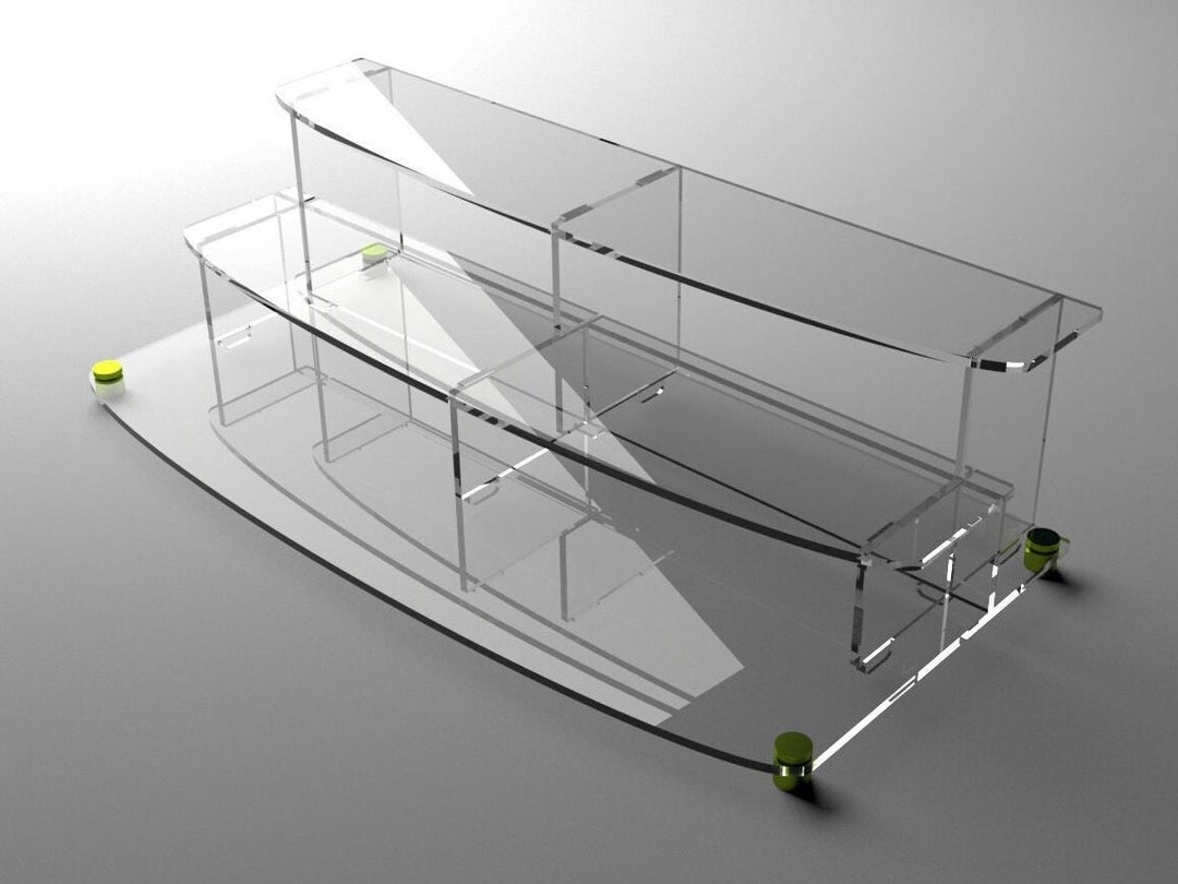 3-tier Custom Acrylic Display Stand Riser for High-end Retail Display ...