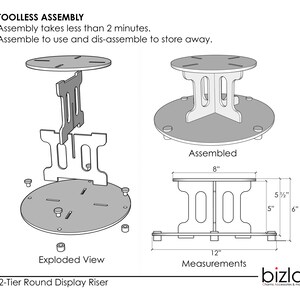Modern Round Acrylic Display Riser Cup Cake Stand Wedding Decor ADR_03 ...