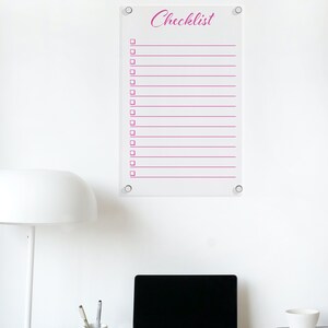 Personalized Checklist 1/4 Thick Acrylic Panel for Wall, Clear Acrylic ...