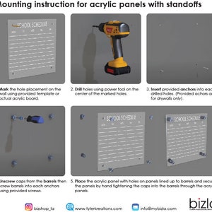 Personalized Message Board for Wall Clear Acrylic Dry Erase Board for ...