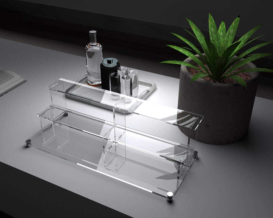 24" WIDE Liquor Bottle Riser With Standoffs. Home Decor | Retail ...