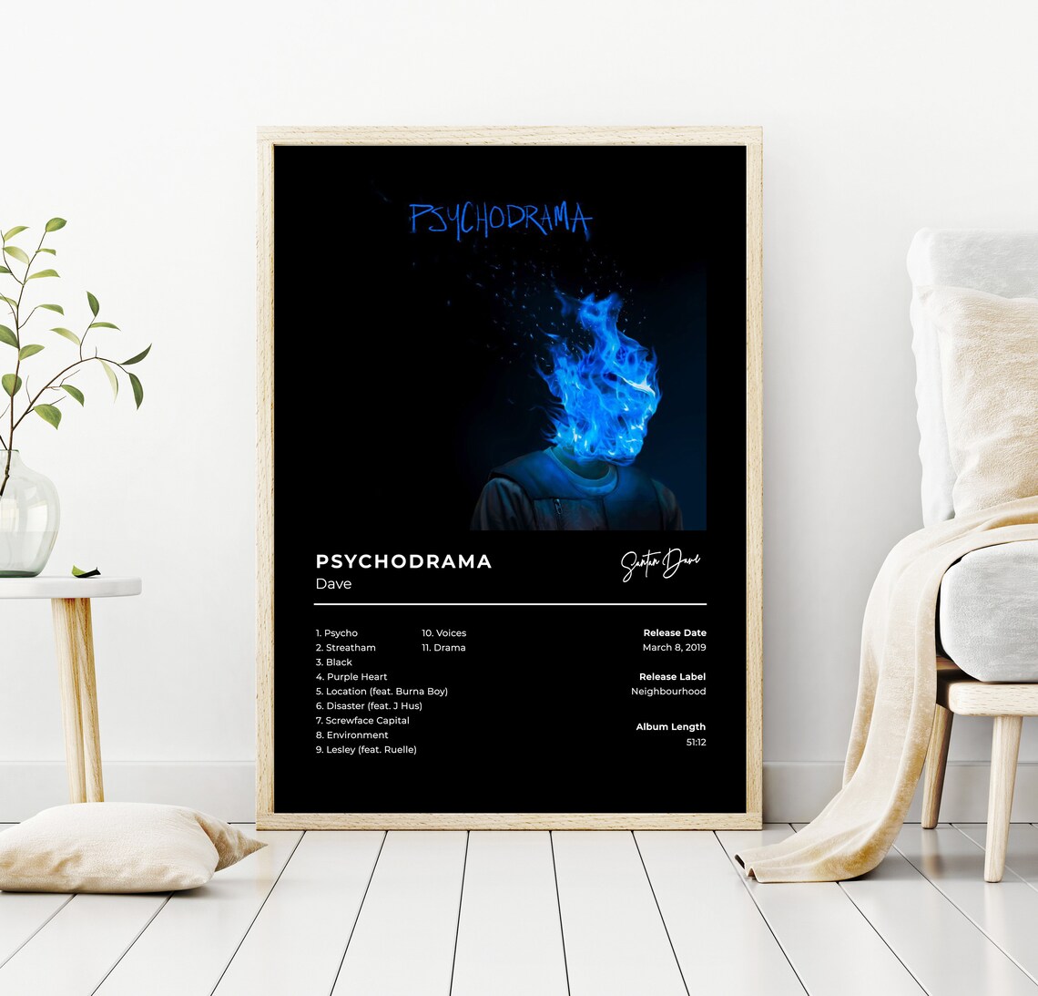 Dave Poster Psychodrama Album Cover Poster Print Dave Music | Etsy