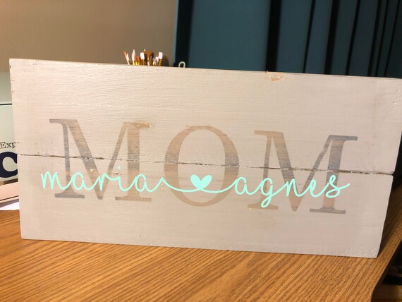 Wooden Mom sign | Etsy