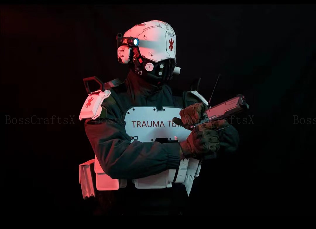 Cyberpunk Trauma Team Helment,shoulder Armor and Chest Gear,cosplay ...