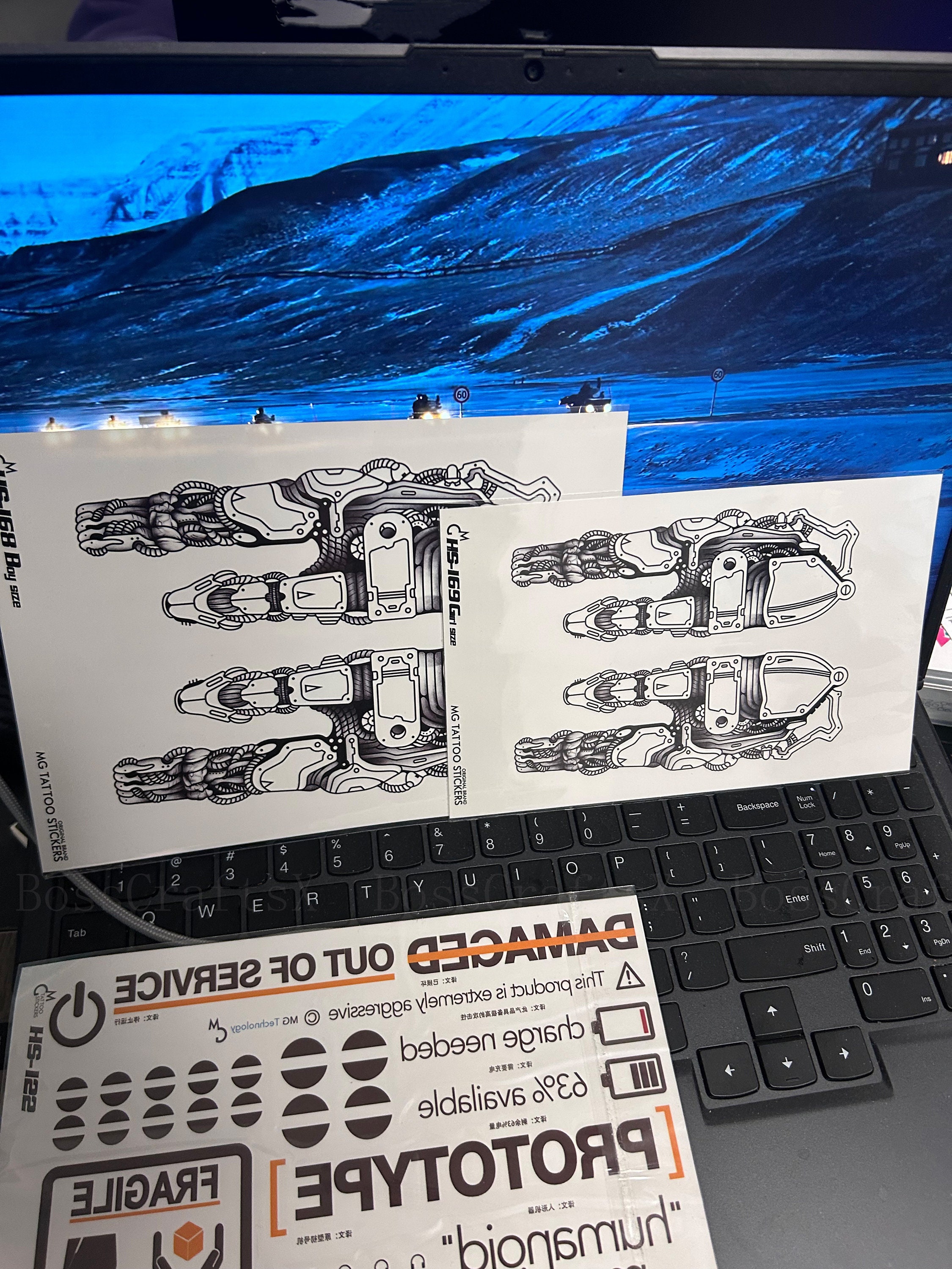 Cyberpunk Mechanical Arm Tattoo Sticker-embrace the Night - Etsy