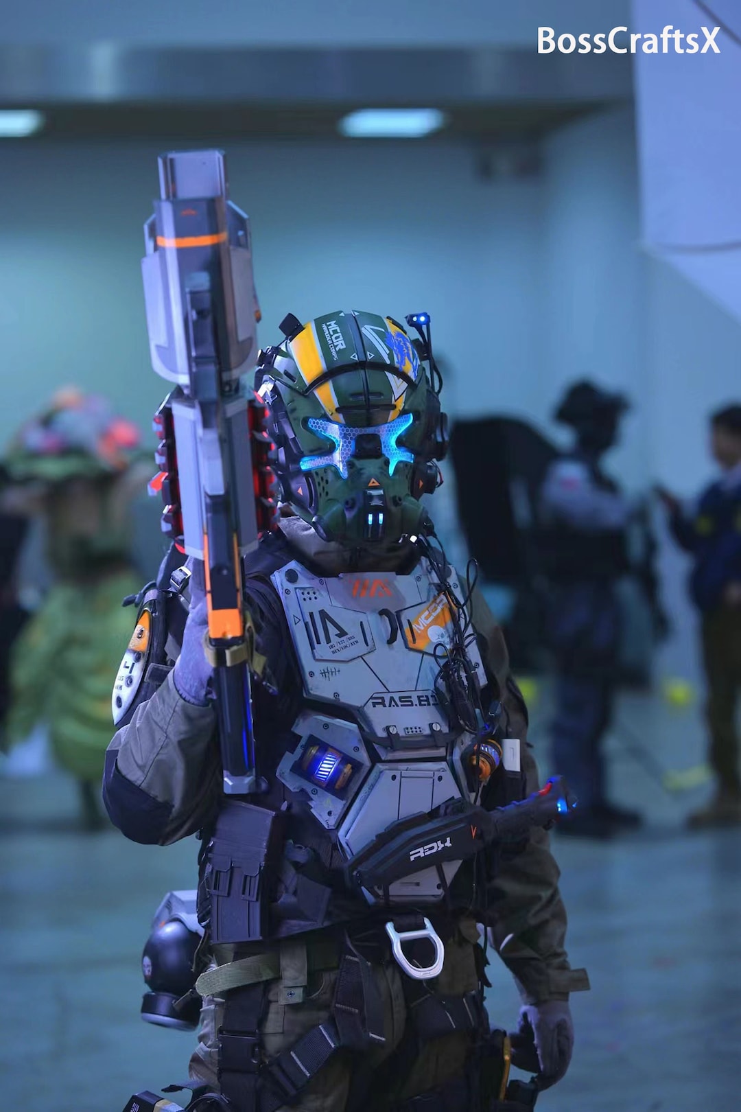 Traje de cosplay de Titanfall 2, Armadura trasera de Titanfall 2, Casco ...