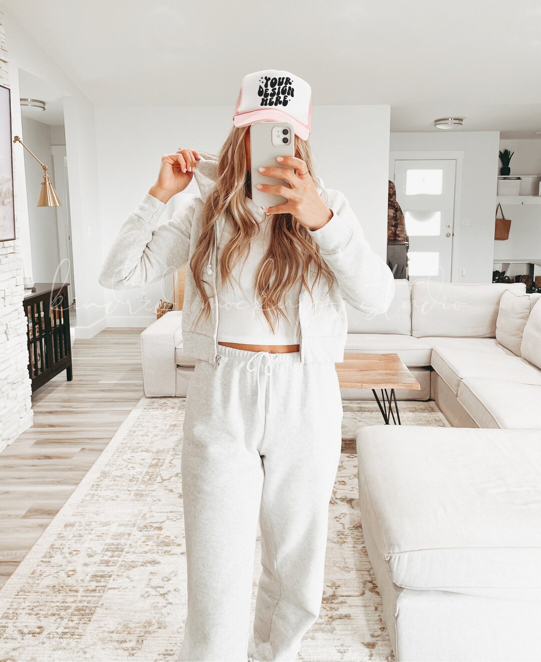 Pink Foam Cap Mockup| Pink Otto Cap Mockup| Trucker Cap Mockup| Pink ...