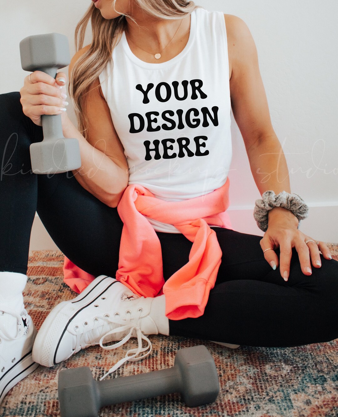 White 6003 Bella Canvas Mockup| Fitness Mockup| Gym Mockup| Muscle Tank ...
