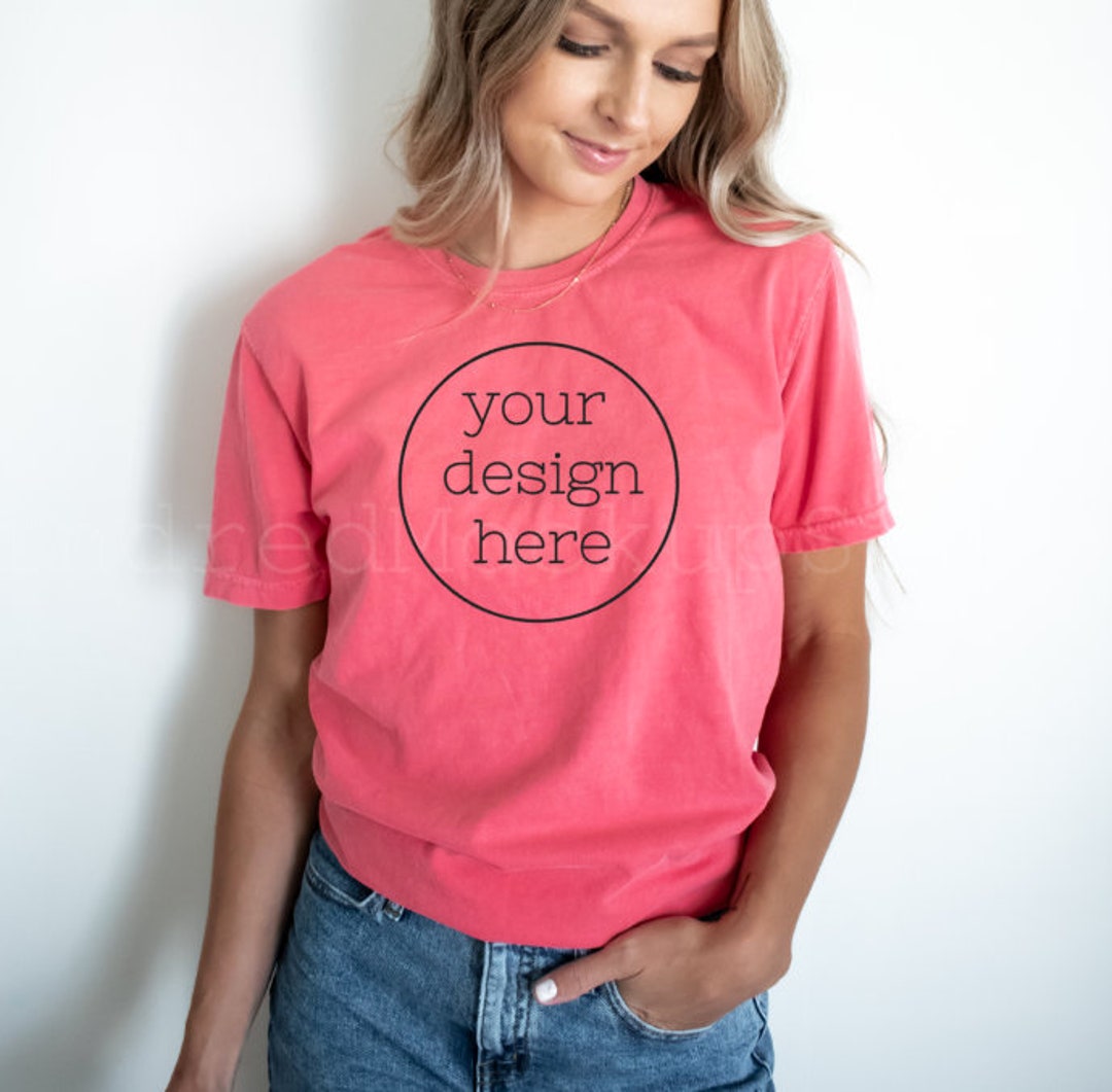 Comfort Colors Watermelon 1717 T-shirt Mockup| Comfort Colors T-shirt ...