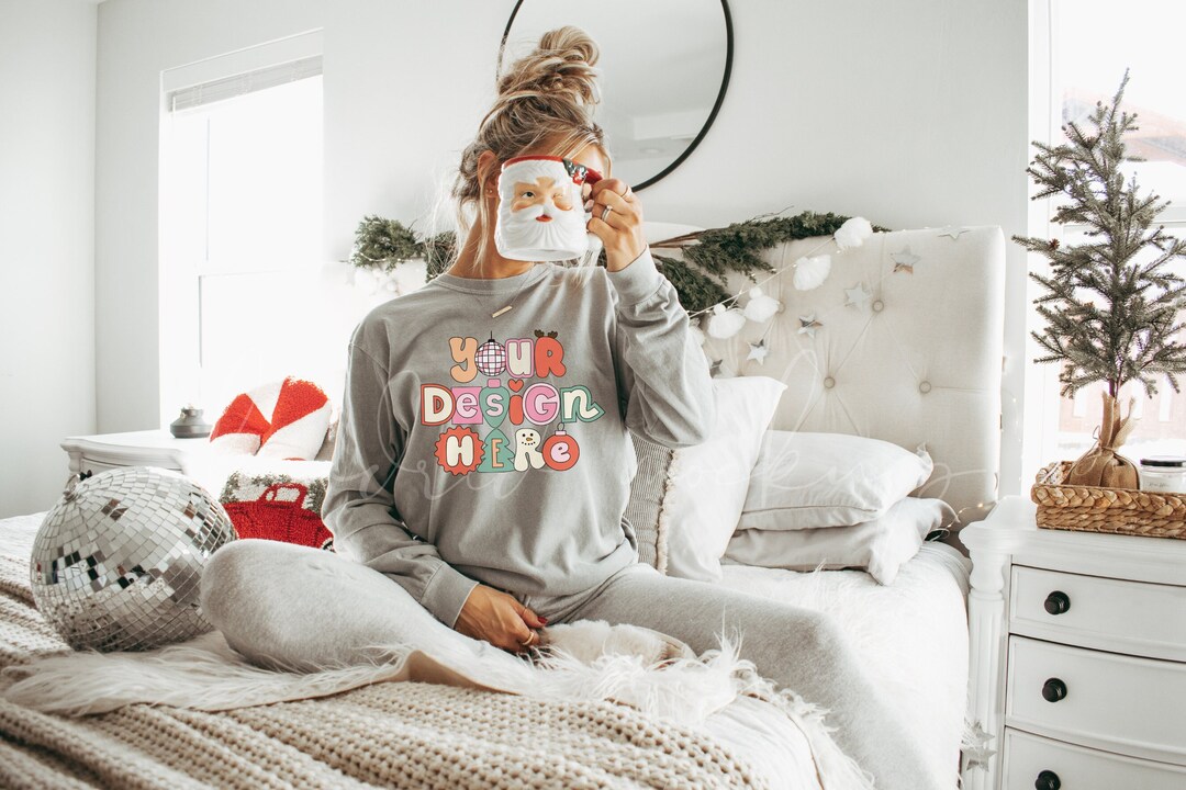 Granite Comfort Colors 6014 Mockup| Comfort Colors Long Sleeve T-shirt ...