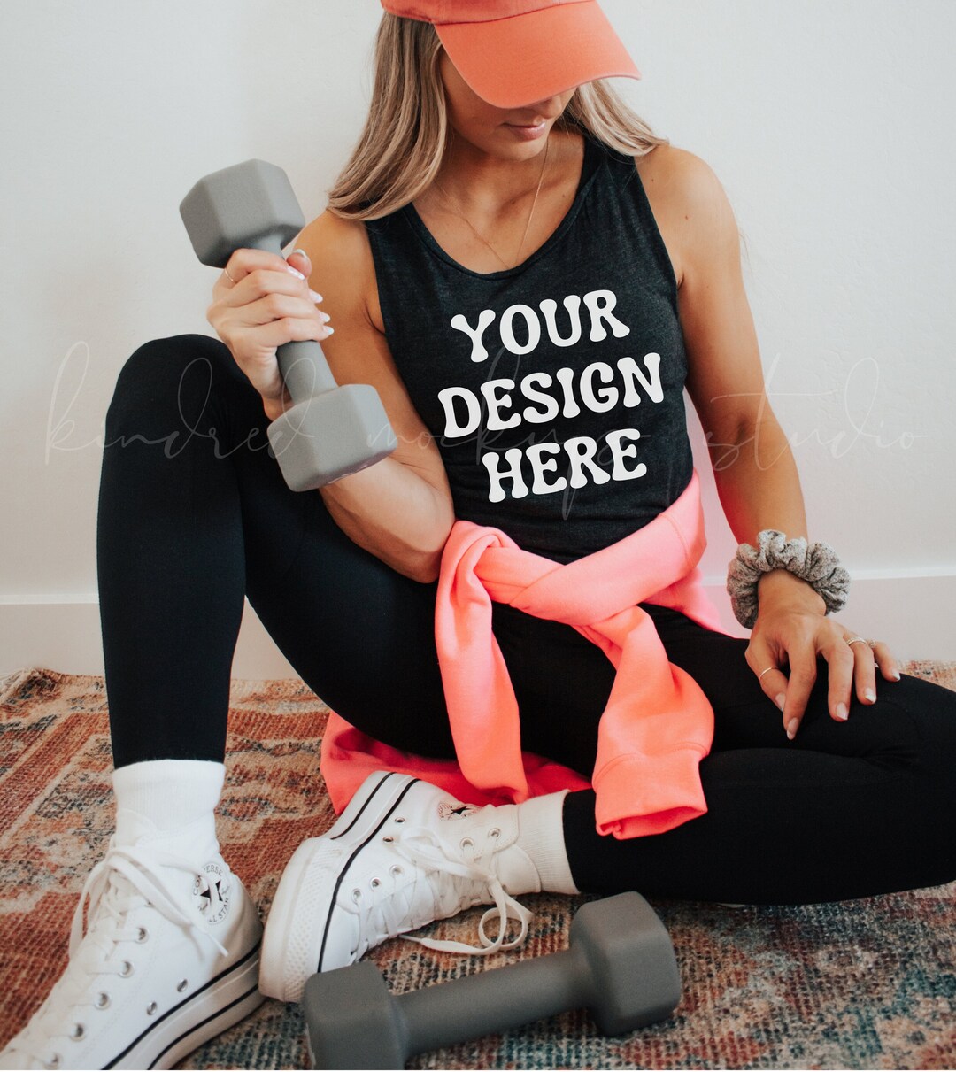 Black 6003 Bella Canvas Mockup| Fitness Mockup| Gym Mockup| Muscle Tank ...