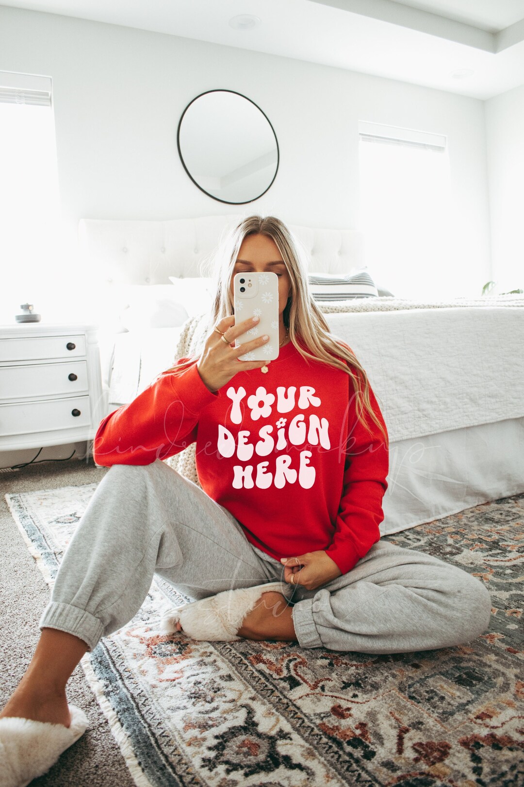 Gildan 18000 Mockup Red| G180 Red Mockup| Gildan 18000 Mockup| Red ...