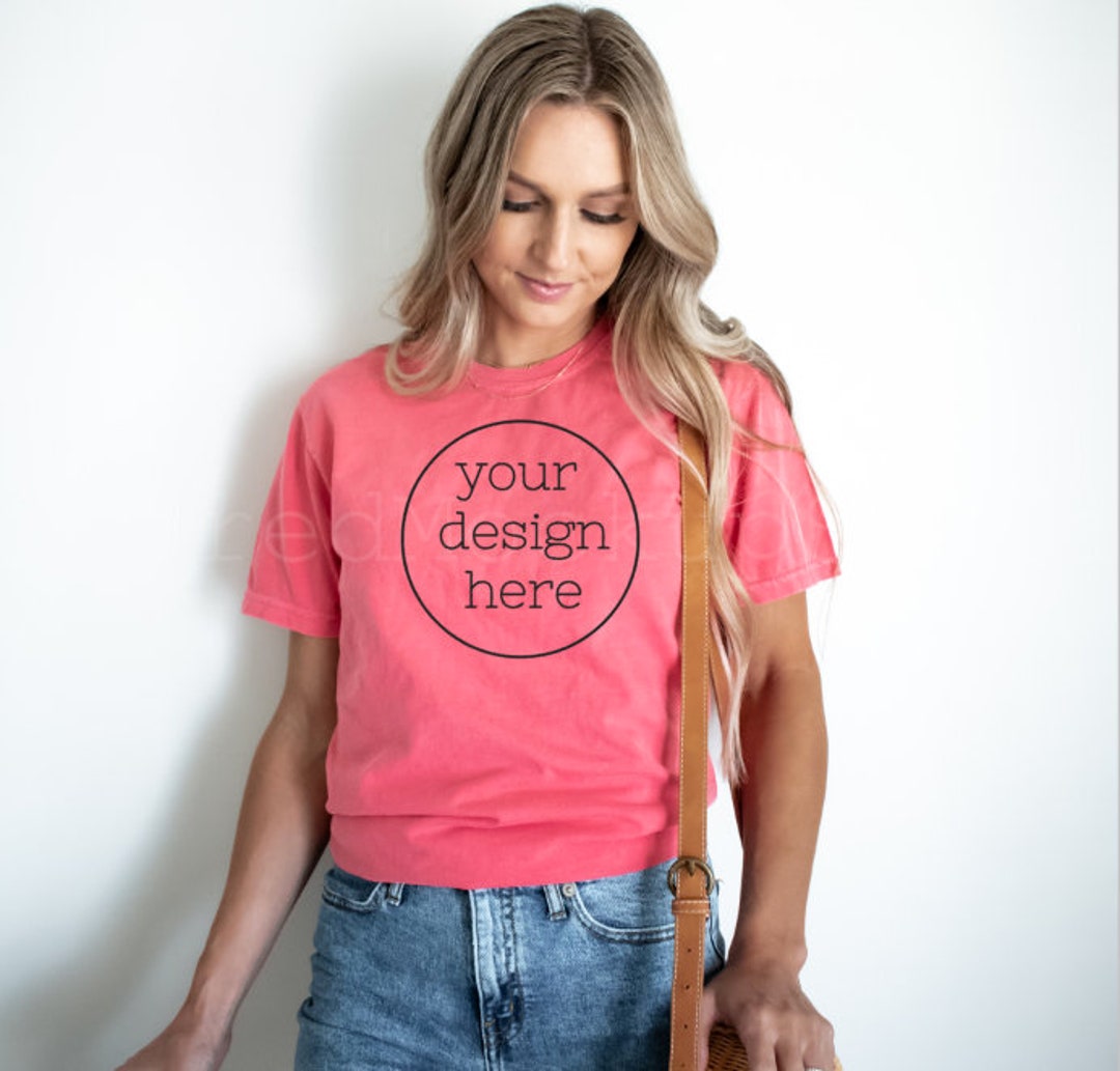 Comfort Colors Watermelon 1717 T-shirt Mockup| Comfort Colors T-shirt ...