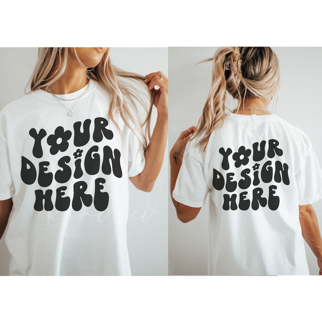 Front and Back Comfort Colors 1717 Mockup| Front and Back Mockup ...