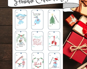 Printable Holiday Corporate Gift Tag Template Editable Tag - Etsy