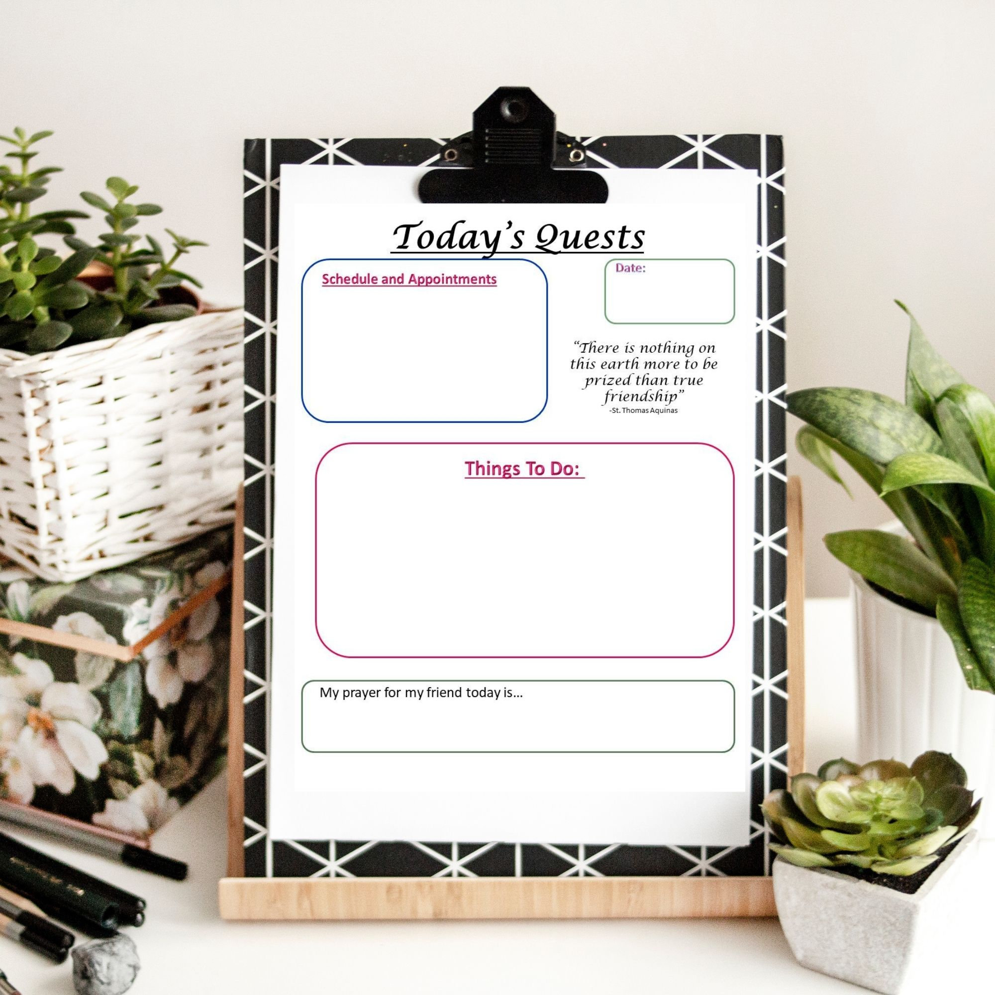 Printable To-do List With Inspirational Quotes and Reflection Questions ...