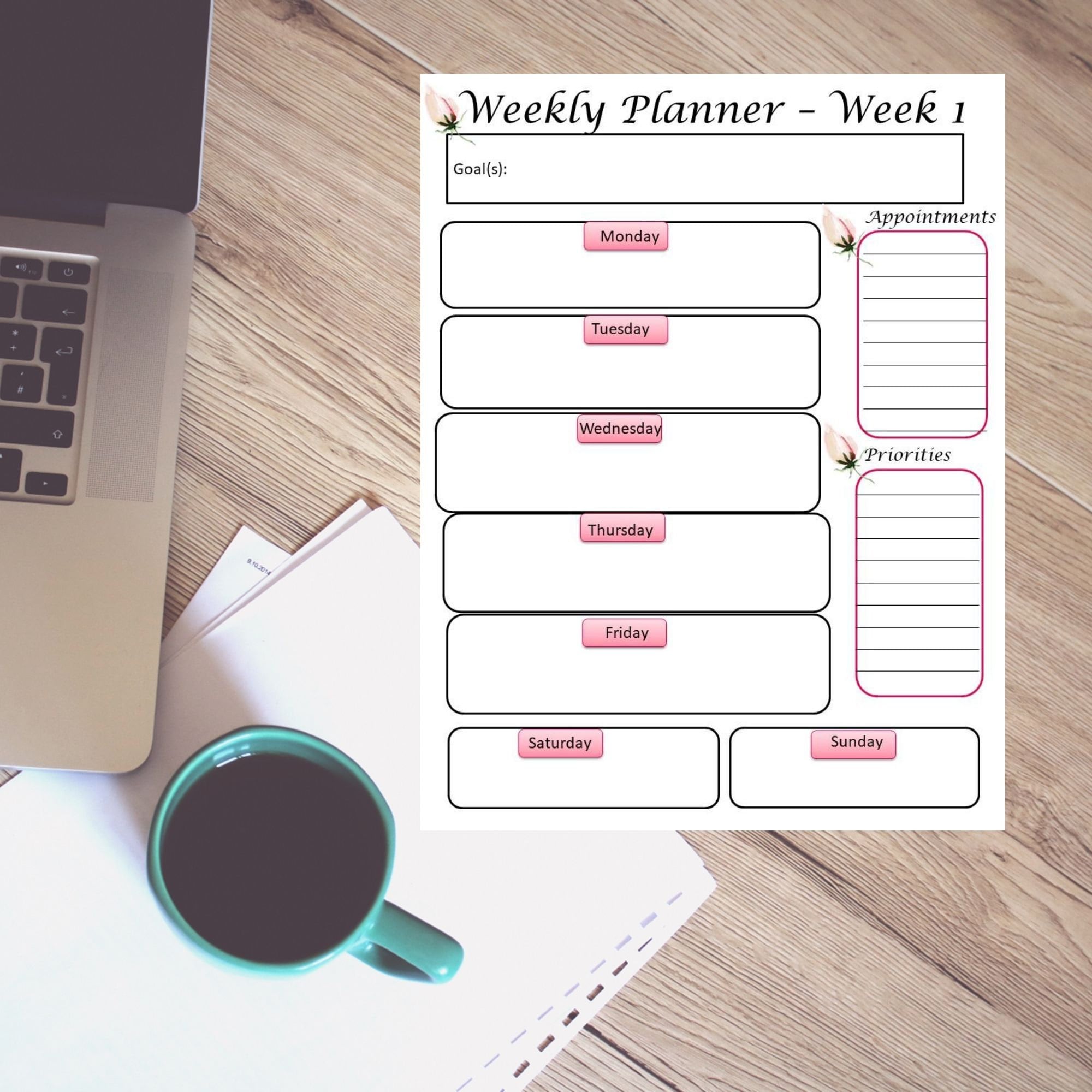 12 Weeks Goal Planner, 12 Week Printable Planner, 12 Week Year Planner ...