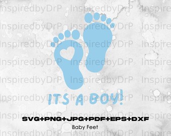 Boy Svg, Boy Baby Png, Baby Announcement Png, Baby Feet Svg, Boy Baby ...
