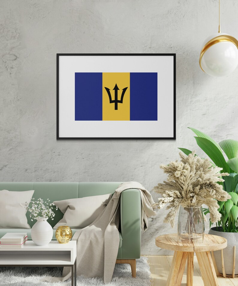 Barbados National Flag Svg Barbados Svg - Etsy