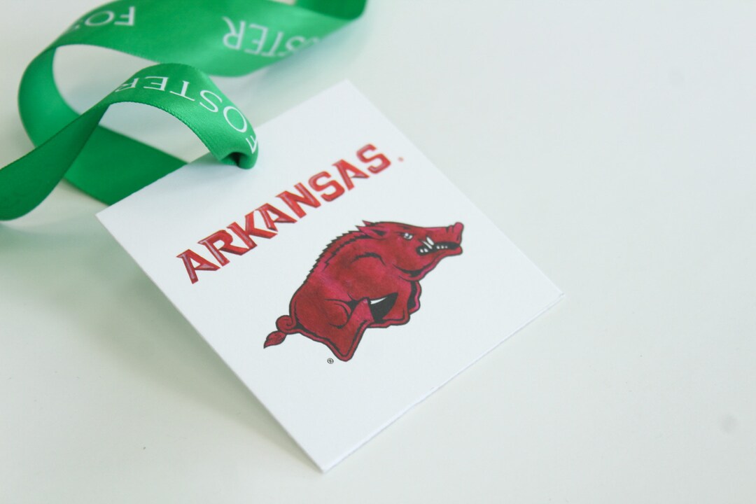 University of Arkansas Razorback Gift Tag, Set of 10 - Etsy