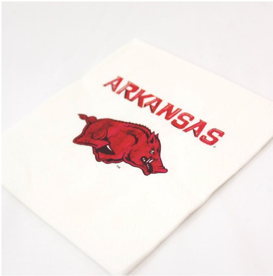 Arkansas Razorback Beverage Napkin Set - Etsy